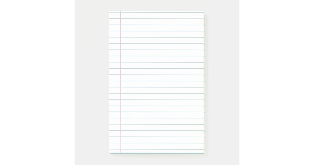 Wide Ruled Notebook Sticky Notes | Zazzle