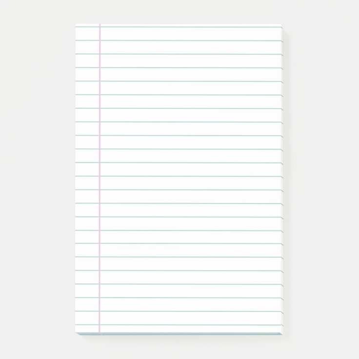 Wide Ruled Notebook Sticky Notes | Zazzle