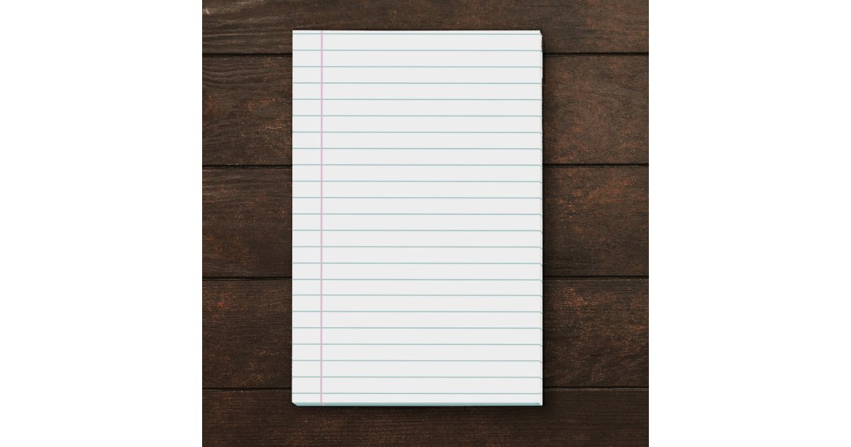 Wide Ruled Notebook Sticky Notes | Zazzle