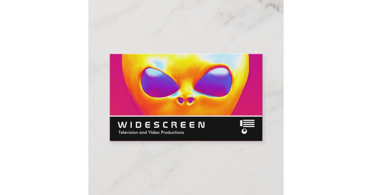 Widescreen 339 - Psychedelic Alien Business Card | Zazzle