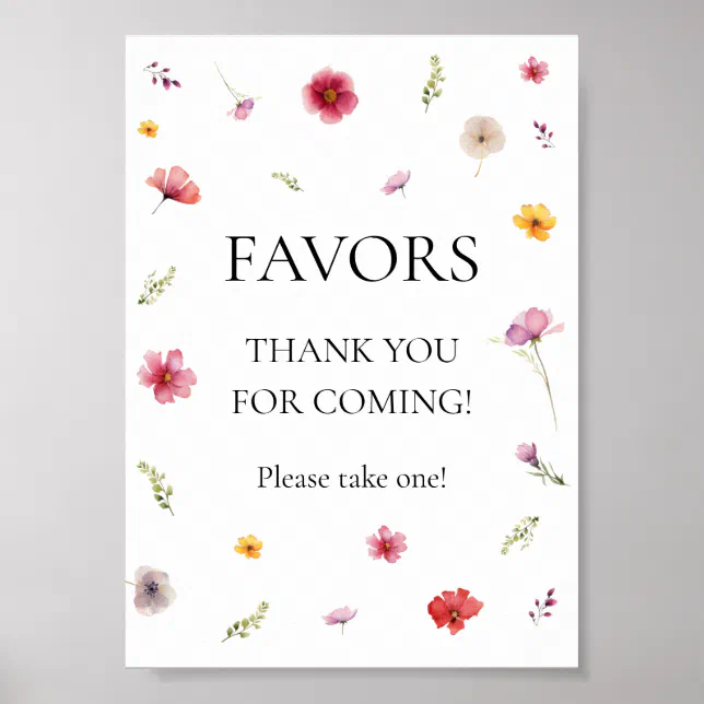Widlflower Favor Poster | Zazzle