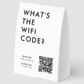 WiFi Code Table Tent | Network QR Tabletop Sign | Zazzle