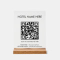 WIFI Details QR Code Hotel Name Simple Acrylic Sign | Zazzle
