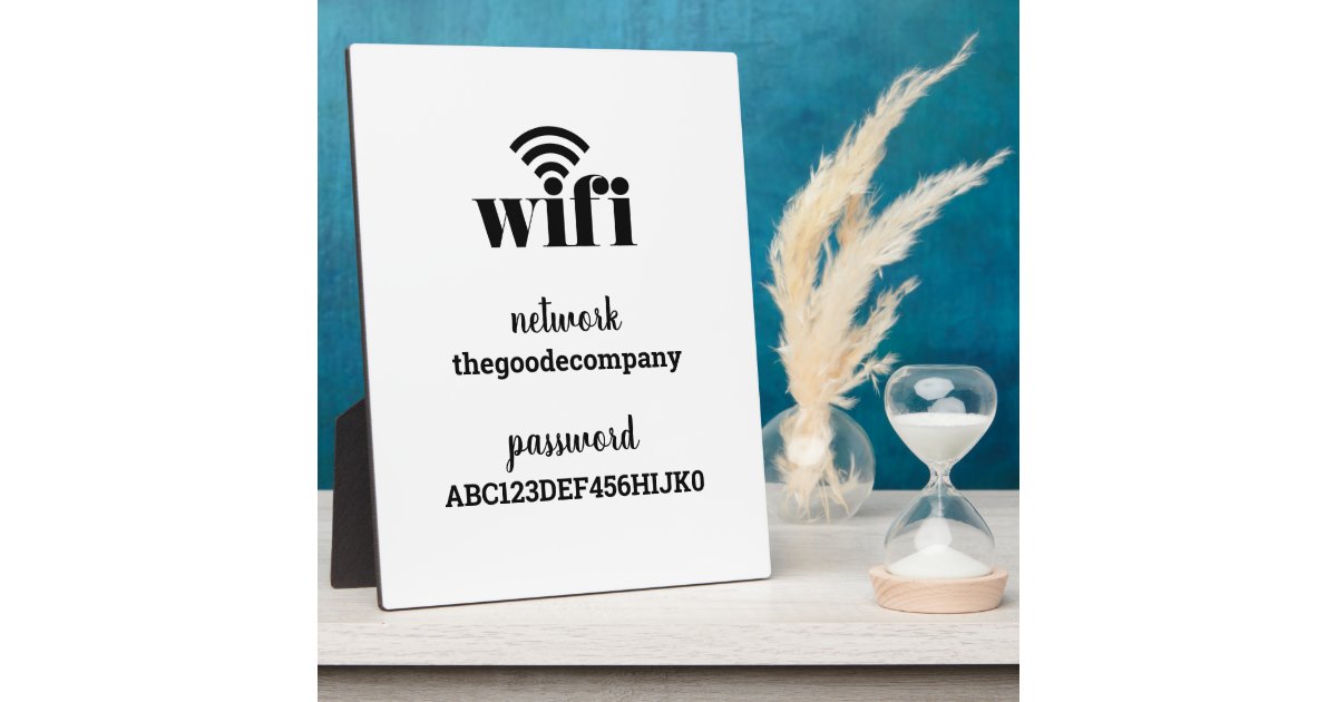 Wifi Information Sign Guest Visitor Plaque | Zazzle