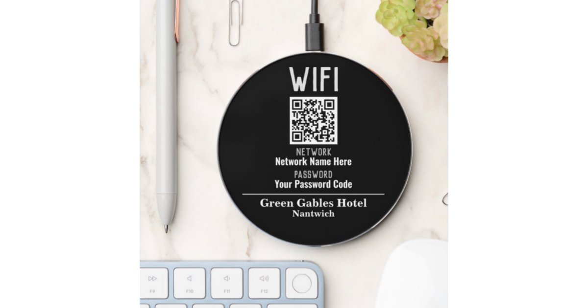WiFi Instructions With QR Code Wireless Charger | Zazzle