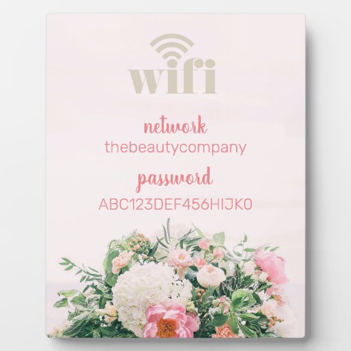 Wifi Internet Password Salon Beauty Business Sign Plaque | Zazzle