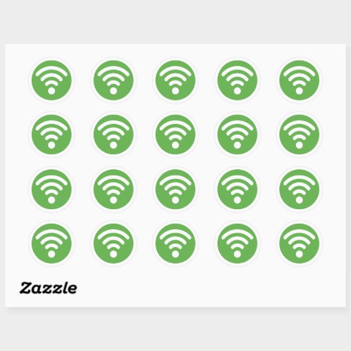 WiFi Logo Classic Round Sticker | Zazzle