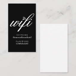 Wifi Network and Password Guest Card | Zazzle