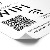 WIFI Network Password QR Code Poster | Zazzle