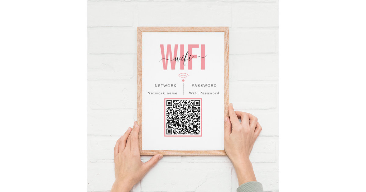 WIFI Network Password QR Code Poster | Zazzle