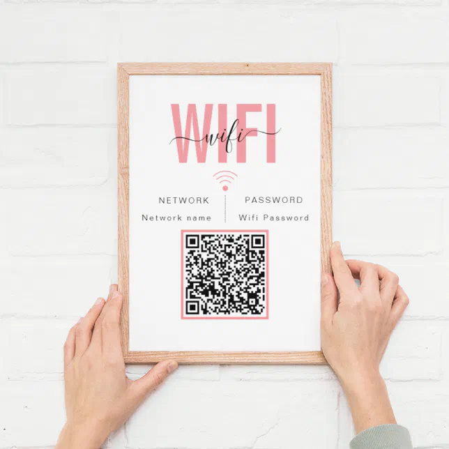 WIFI Network Password QR Code Poster | Zazzle