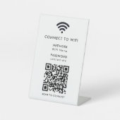 Wifi Network | QR Code Internet Scan to Connect Pedestal Sign | Zazzle