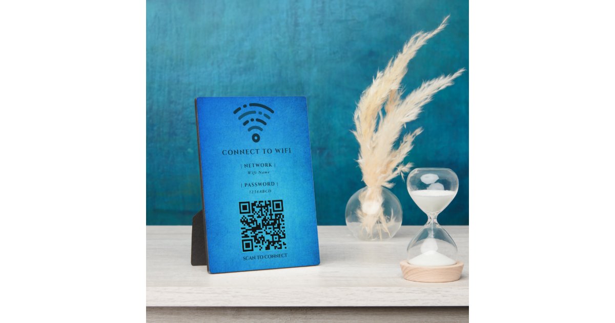 Wifi Network | QR Code Internet Scan to Connect Plaque | Zazzle