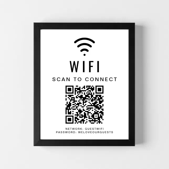 Wifi Network Scan To Connect Qr Code Poster Zazzle