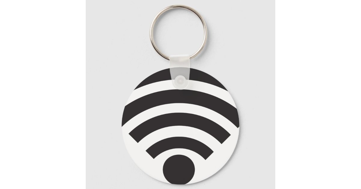 Wifi network symbol keychain | Zazzle