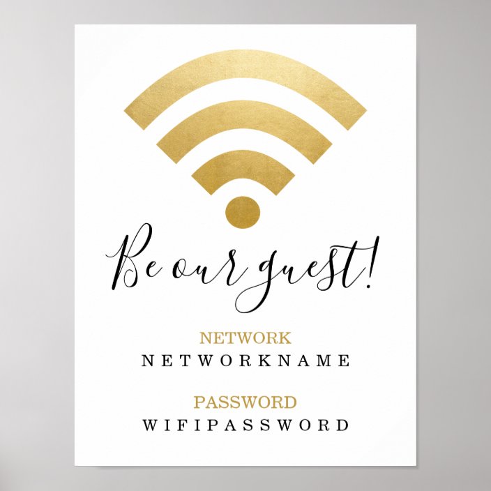 Wifi Password and Network Personalized Poster | Zazzle.com