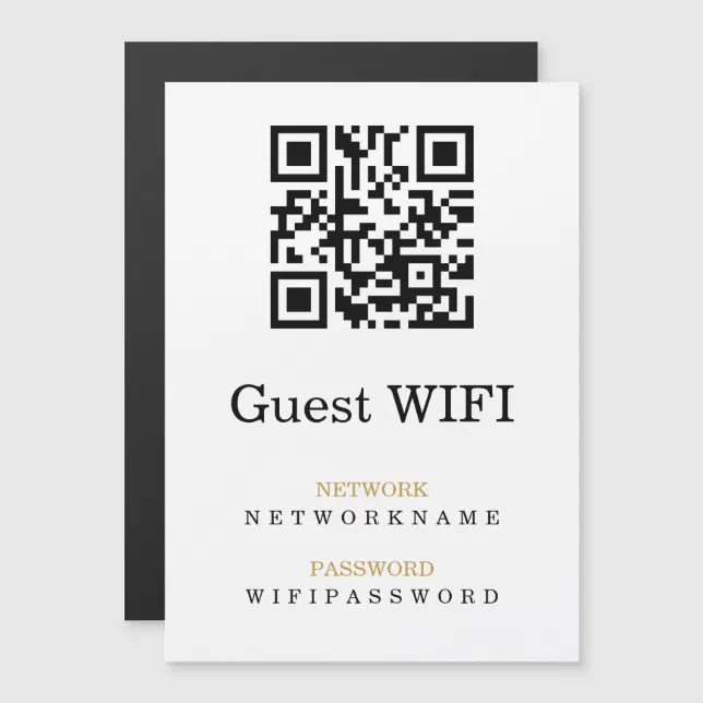 Wifi Password and Network Personalized QR Code | Zazzle