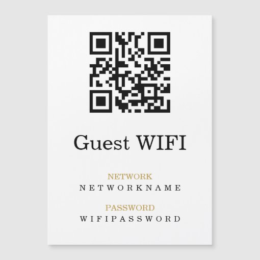 Wifi Password and Network Personalized QR Code | Zazzle