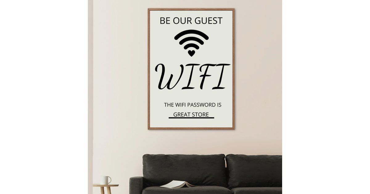 Wifi Password Business Poster | Zazzle