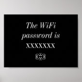 WiFi Password Frameable Poster | Zazzle