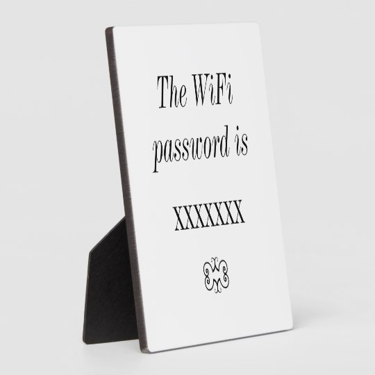 WiFi Password Guest Room Tabletop Plaque | Zazzle.com