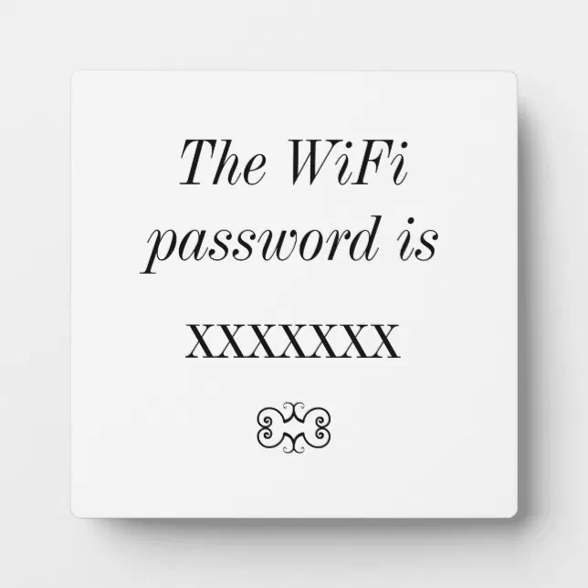 WiFi Password Guest Room Tabletop Plaque | Zazzle