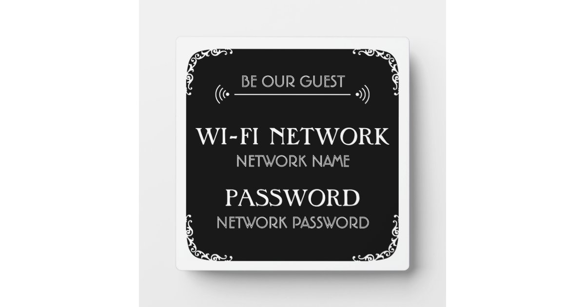 Wifi Password Plaque | Zazzle