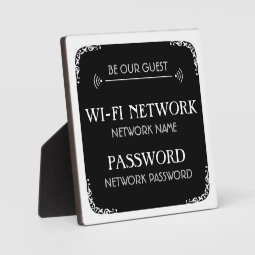Wifi Password Plaque | Zazzle