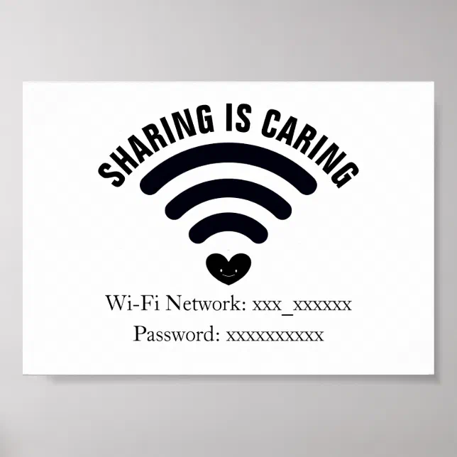 WiFi Password Poster | Zazzle