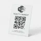 Wifi Password | QR Code Scan to Connect Pedestal Sign | Zazzle