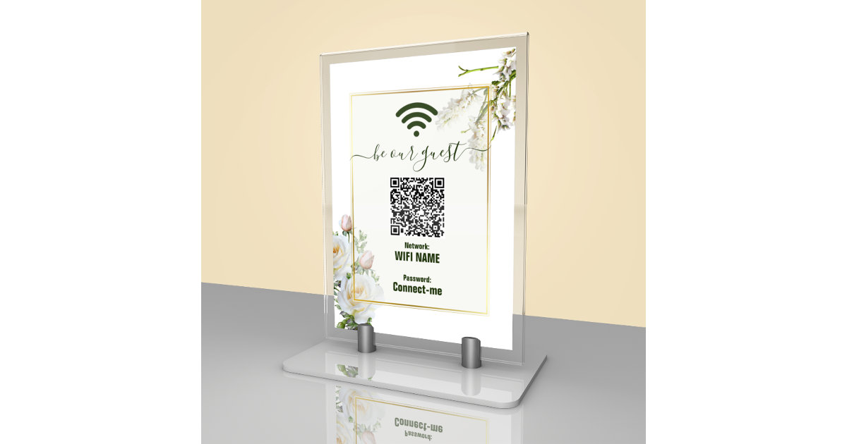 Wifi Password Sign Wedding | Business Table Card | Zazzle