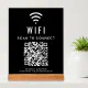 Wifi QR Code Scan To Connect Black Acrylic Sign | Zazzle