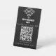 Wifi QR Code Scan To Connect Black Pedestal Sign | Zazzle