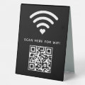 Wifi QR Code Scan to Connect Self Adhesive Table Tent | Zazzle