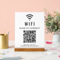 Wifi QR Code Scan To Connect White Acrylic Sign | Zazzle