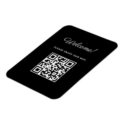 WIFI Welcome Sign with QR Code Magnet | Zazzle