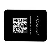 WIFI Welcome Sign with QR Code Magnet | Zazzle