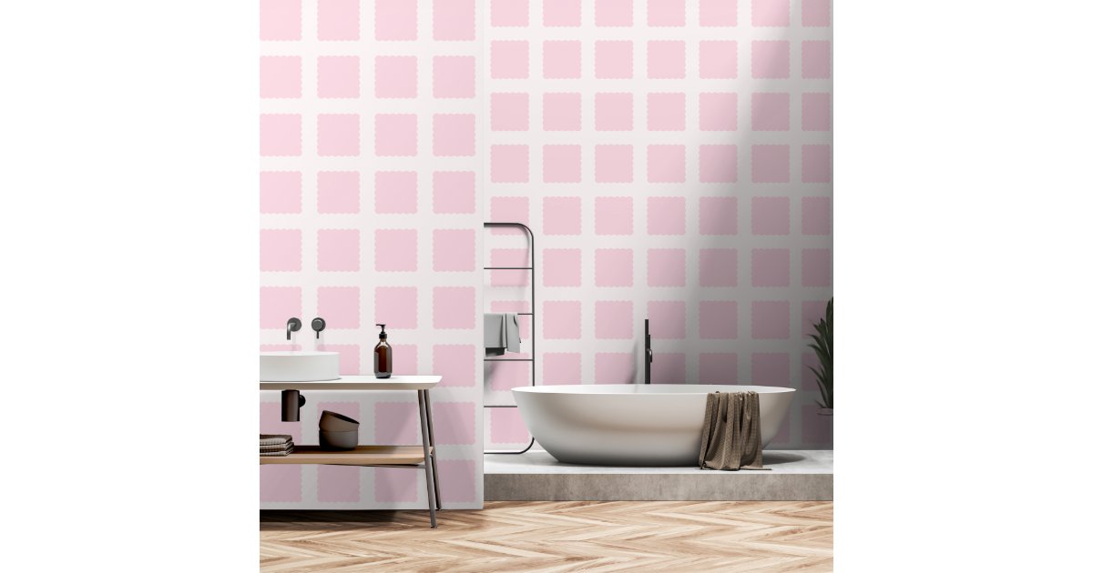 Wiggly Checkered Pattern Retro Wallpaper | Zazzle