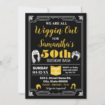 Wigs party Wiggin out birthday bash Invitation | Zazzle
