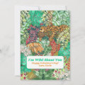 Wild About You Jungle Valentine's Day Holiday Card | Zazzle