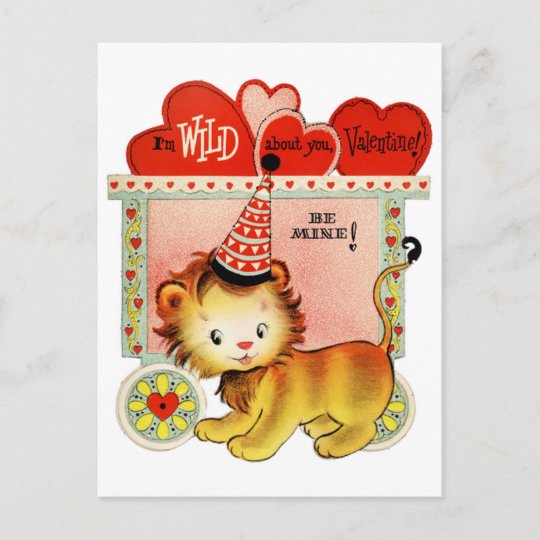 Wild About You | Valentine | Postcard | Zazzle.com