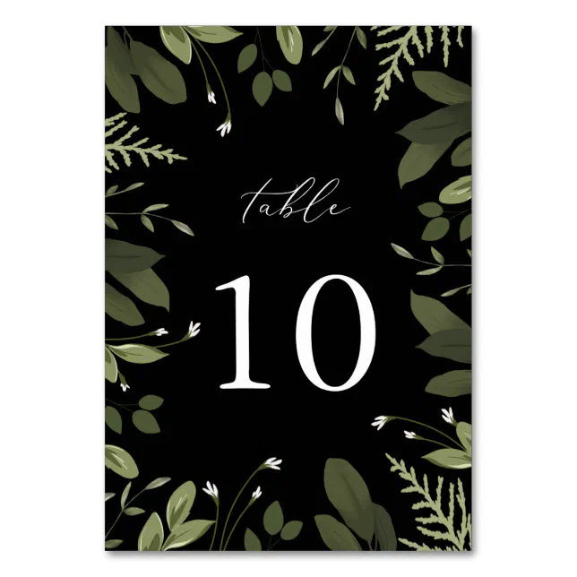 Wild and Green Table Number | Zazzle