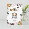 Wild And Ten Leopard Print 10th Birthday Party Invitation | Zazzle