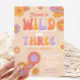 Wild and Three Invitation | Groovy | 70's | 3rd | Zazzle