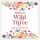 Wild and Three Wildflower Third 3rd Birthday Party Square Sticker | Zazzle