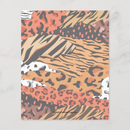 Wild Animal Print Birthday Party Invitations | Zazzle