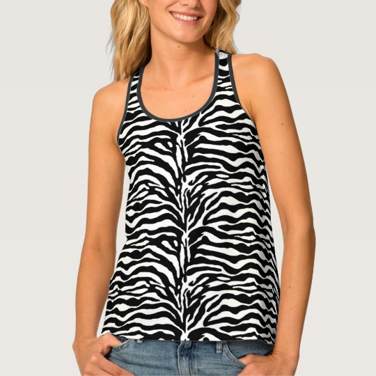 Wild Animal Print, Zebra in Black and White Tank Top | Zazzle.com