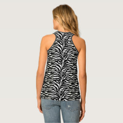 Wild Animal Print, Zebra in Black and White Tank Top | Zazzle