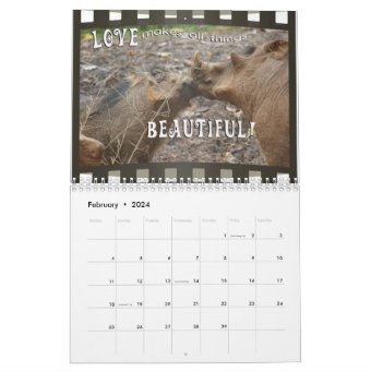 WILD ANIMALS CALENDAR | Zazzle