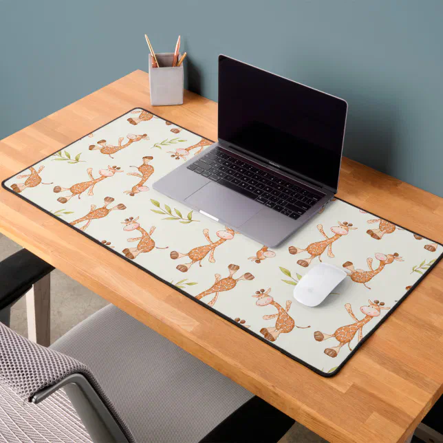 Wild Animals Giraffe Kids Desk Mat | Zazzle